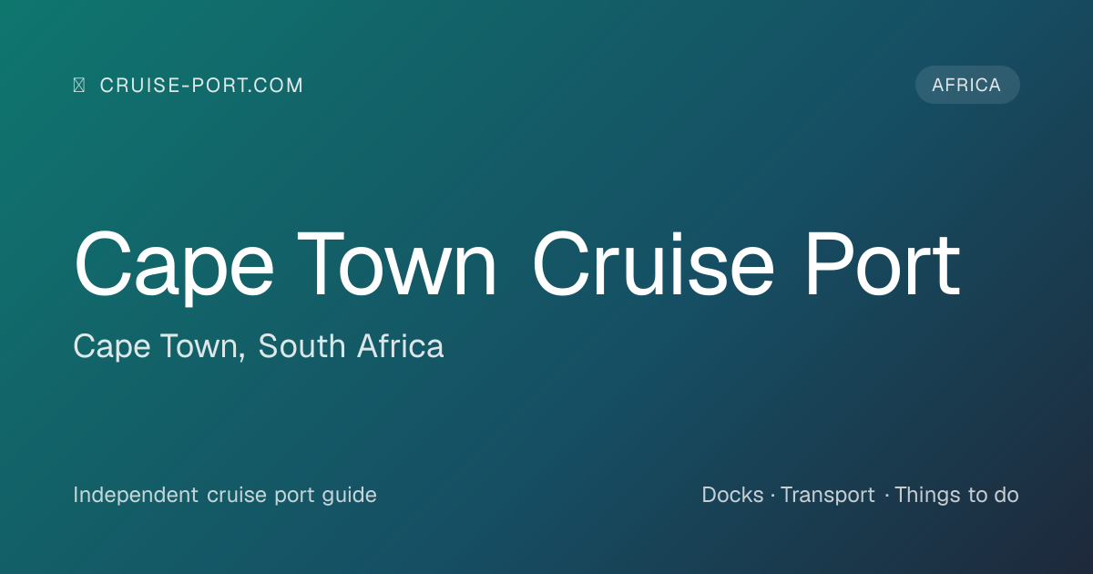 Guide du port du Cap | cruise-port.com | cruise-port.com